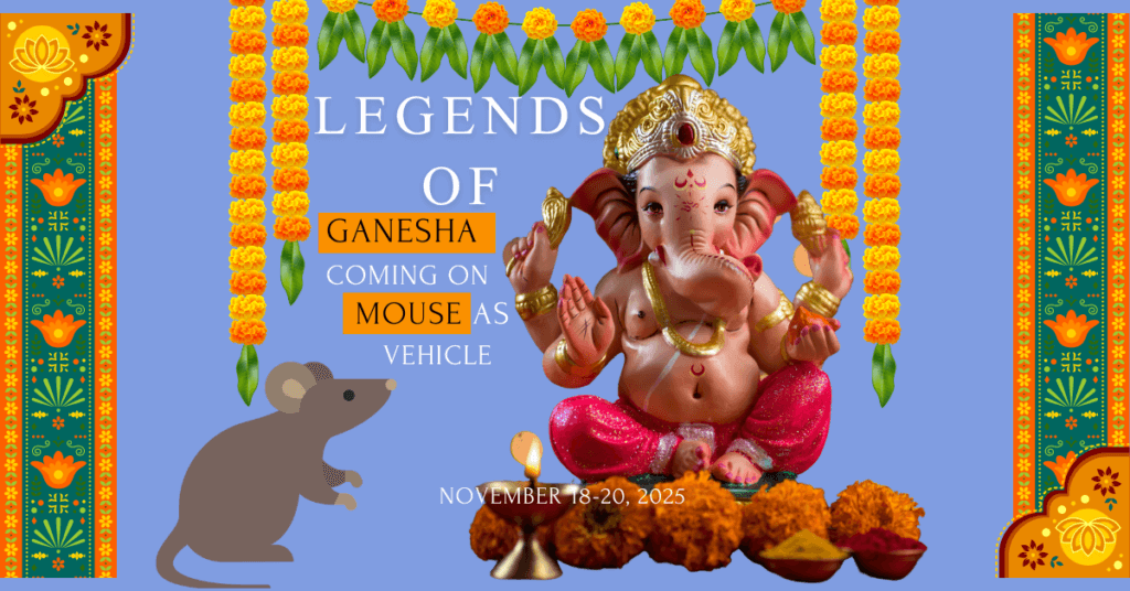 Legends of Ganesha coming on mouse as a vehicle - Stories of Gods
